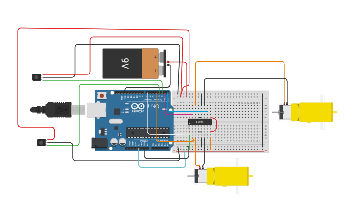 Circuit design MOTOR DRIVER SHIELD - Tinkercad