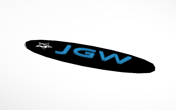 3D design JGW Ps5 style keychain - Tinkercad