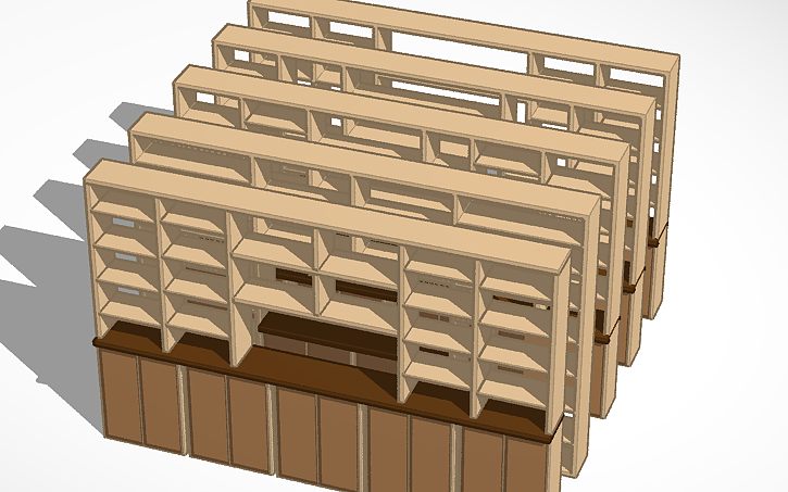 3D design Bookshelf - Tinkercad