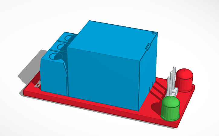 3D design rele 5v - Tinkercad