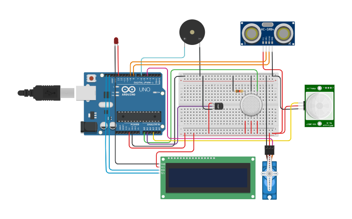 Circuit Design Home Security System Tinkercad