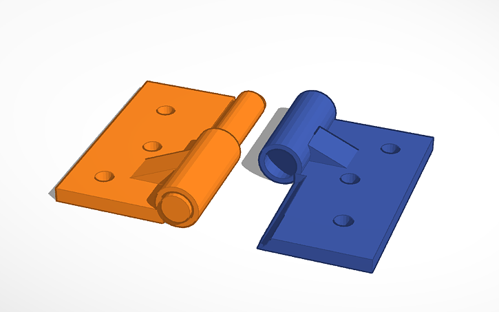 3D design Basic slip hinge - Tinkercad