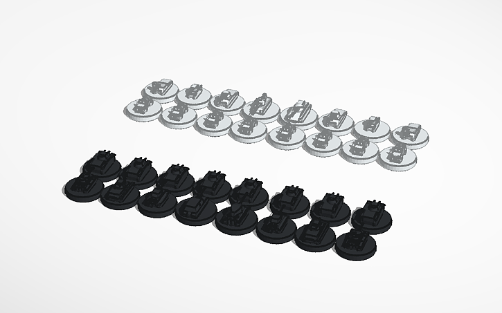 3D design Tank Chess Set - Tinkercad
