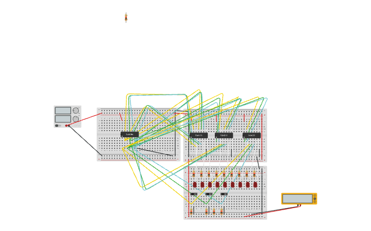 Circuit design 3 to 8 but decoder - Tinkercad