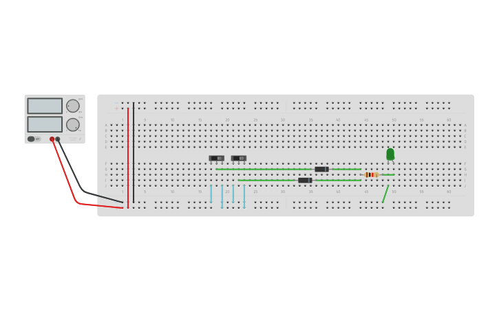 Circuit design OR Gate using DRL - Tinkercad