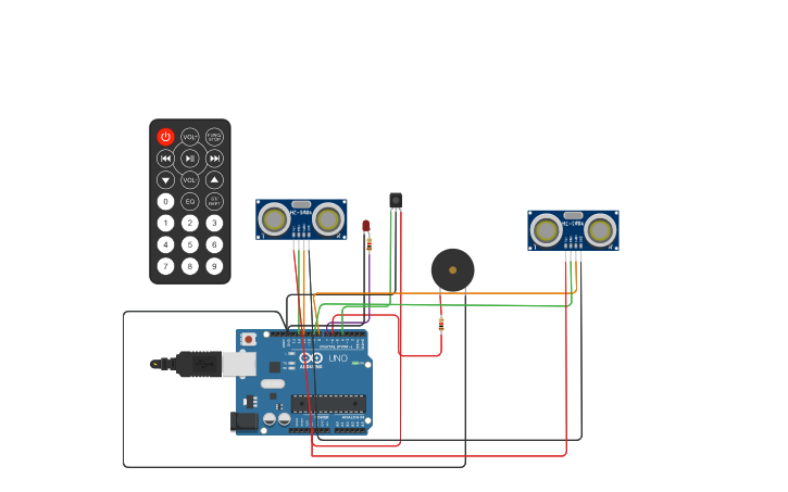 Circuit design Robotics J component | Tinkercad