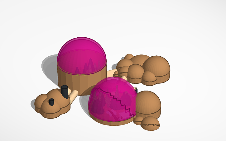 3D design moonBase - Tinkercad