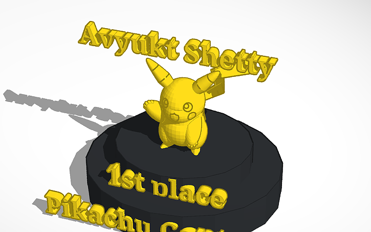 3D design Pikachu 1st Place | Tinkercad