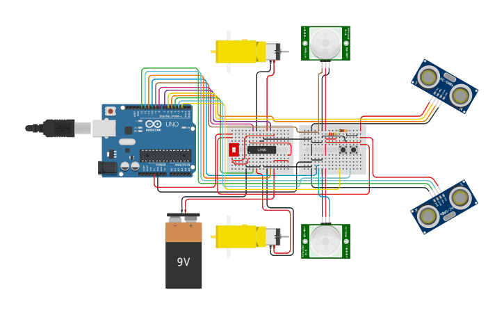 Circuit design Robot SUMO_V6_Resurrection - Tinkercad