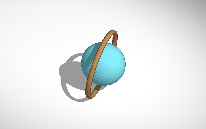 3D design Planet uranus - Tinkercad