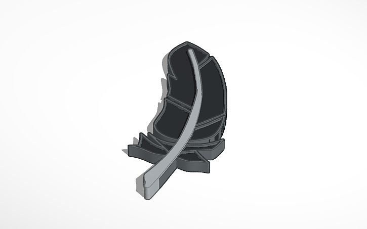 3D design Crow Feather - Tinkercad