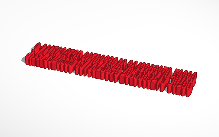 3D design first 35 digits of PI | Tinkercad