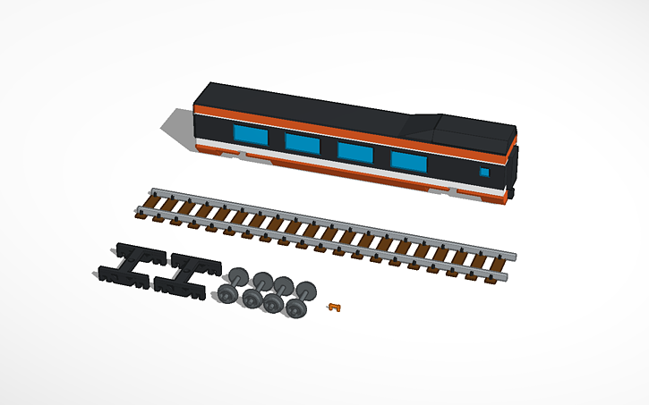 3D design TGV train wagon 1-2# | Tinkercad