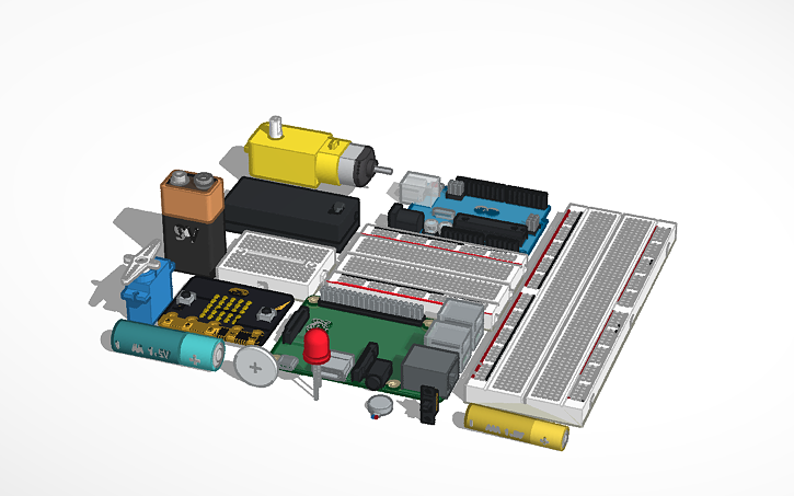 3D design circuits components - Tinkercad
