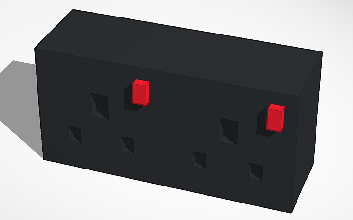 3D design Type-G (UK) Plug | Tinkercad