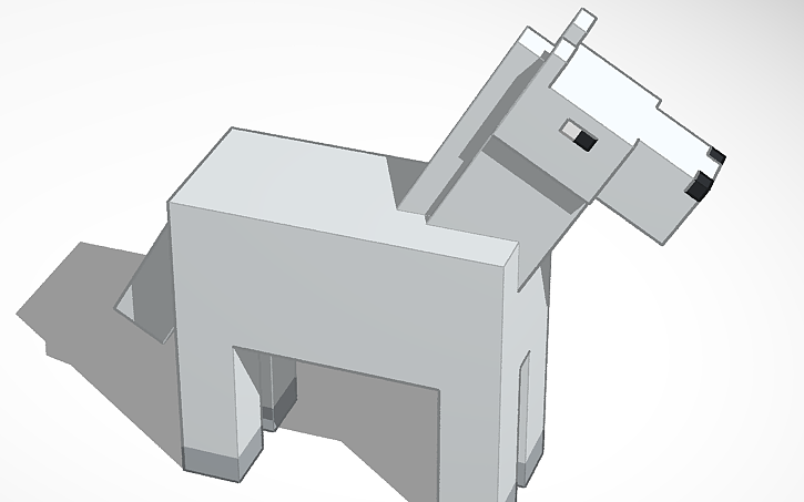3D design Minecraft Horse Template - Tinkercad
