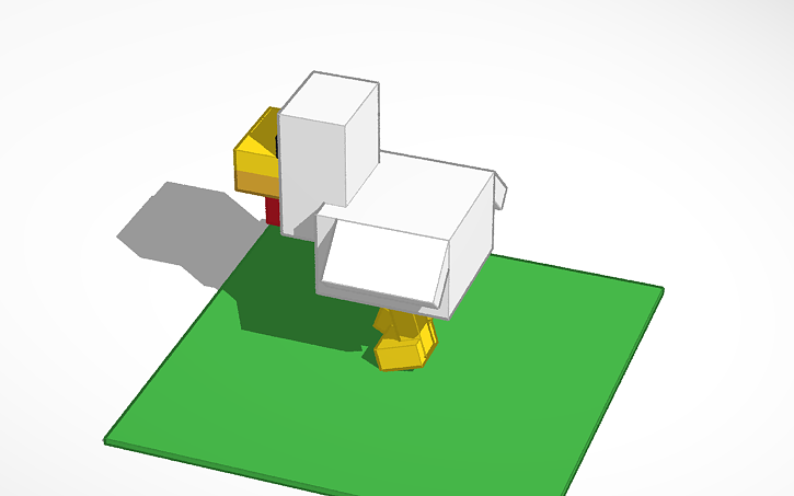 3D design Minecraft Chicken - Tinkercad