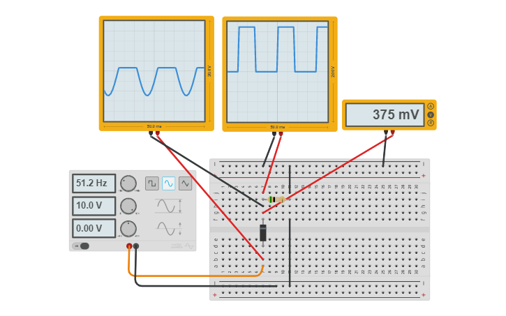 Circuit design Single-Diode-REC | Tinkercad