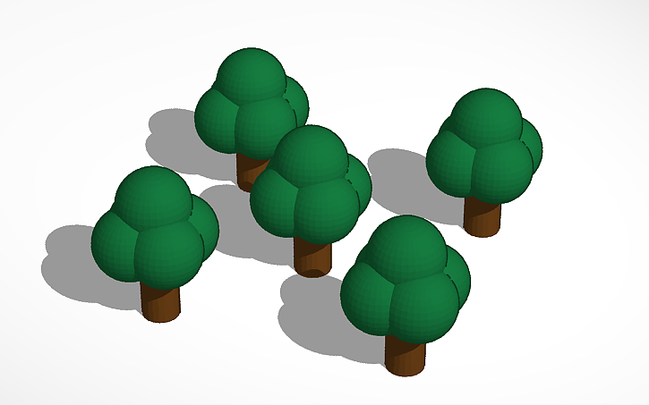 3D design Arboles símetricos - Tinkercad