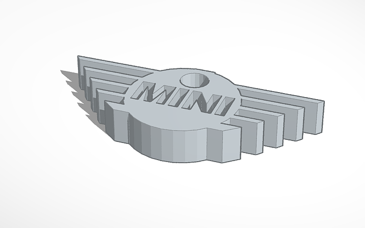 3D design Mini Cooper Keychain - Tinkercad