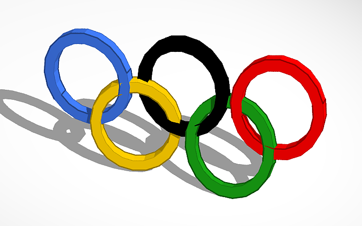 3D design olympic rings - Tinkercad