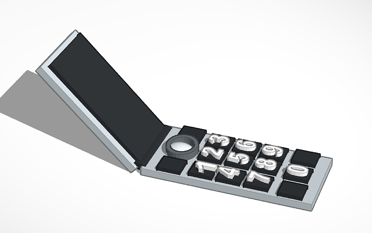 3D design Flip Phone - Tinkercad