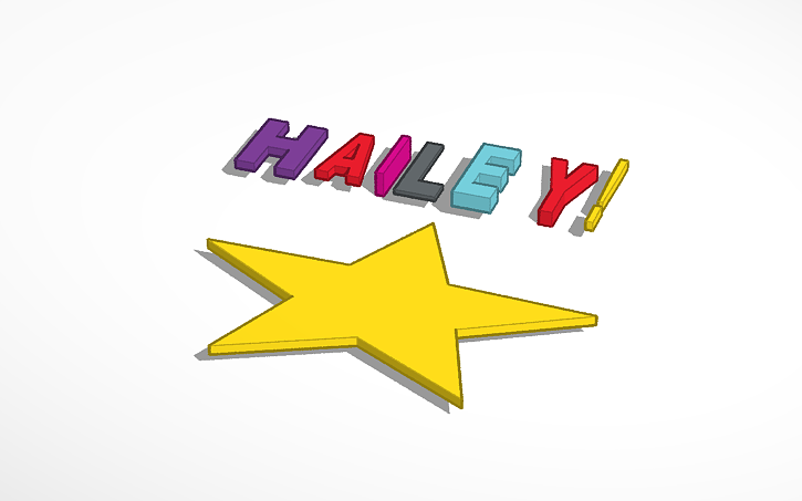 3D design Hailey logo - Tinkercad