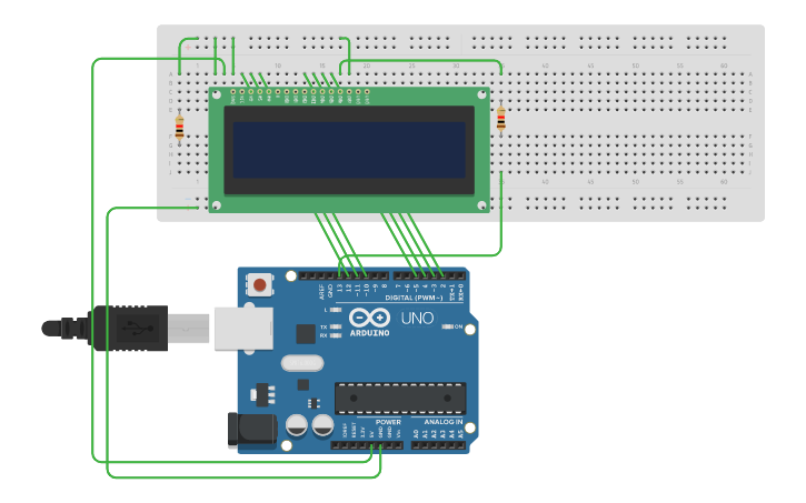 Circuit design modul 6 1c | Tinkercad
