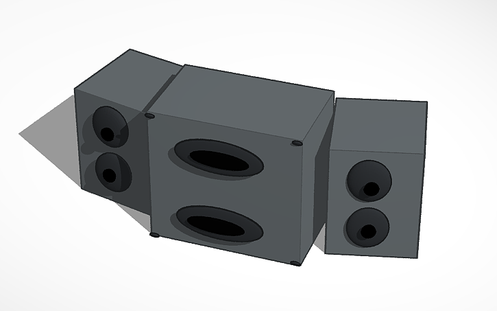 3D design FNF Speakers - Tinkercad