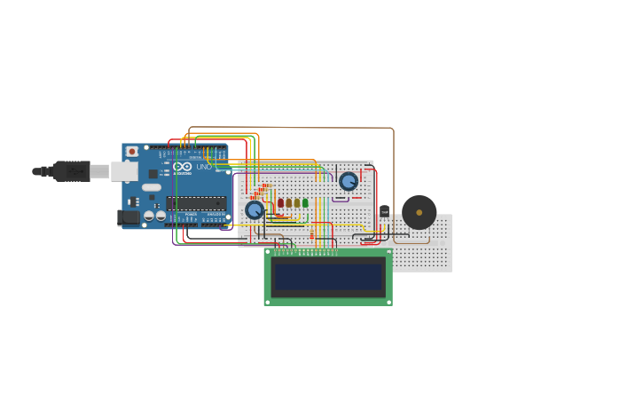 Circuit design Temperature observer of water boiler - Tinkercad