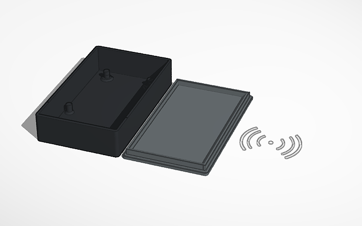 3D design RFID reader box - Tinkercad