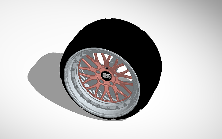 3D design bbs lm rims and tires - Tinkercad