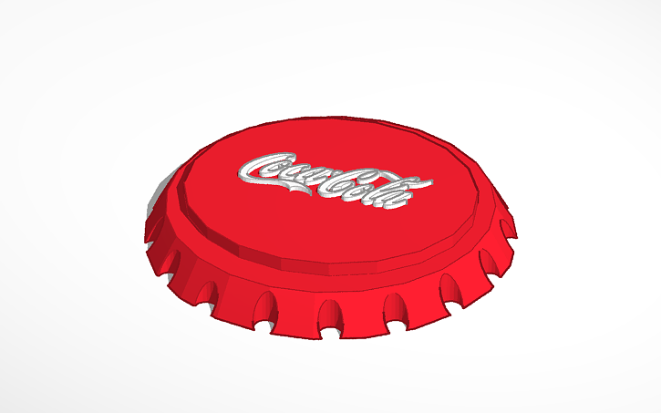 3D design bottle cap - Tinkercad
