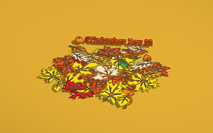 3D design Tinktober Day 22 - Fall Leaves - Tinkercad
