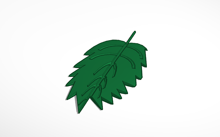 3D design rose leaf - Tinkercad