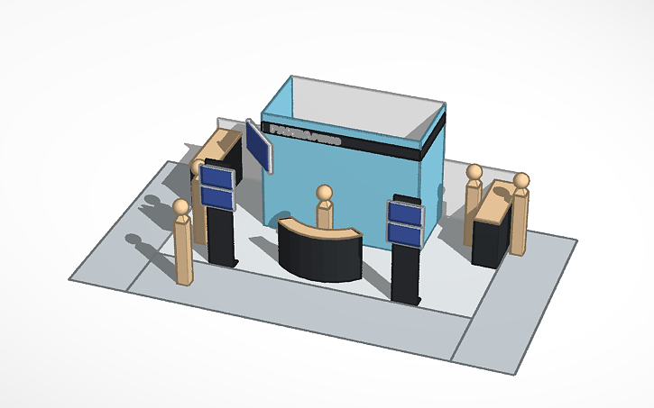 3D design PANDA booth - Tinkercad