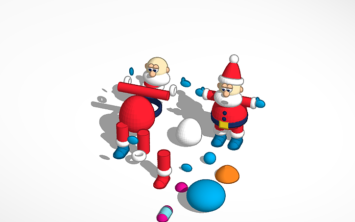 3D design P5-123456-SantaOrnament | Tinkercad