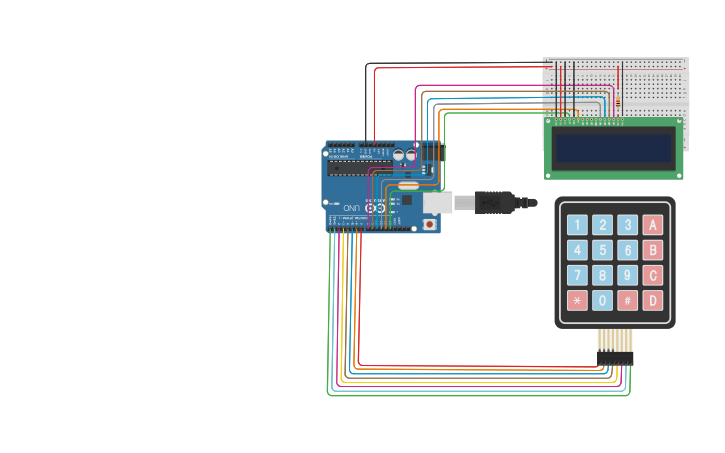 Circuit design Digital Calculator - Tinkercad