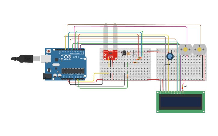 Circuit design Trabajo Practico V2 - Tinkercad