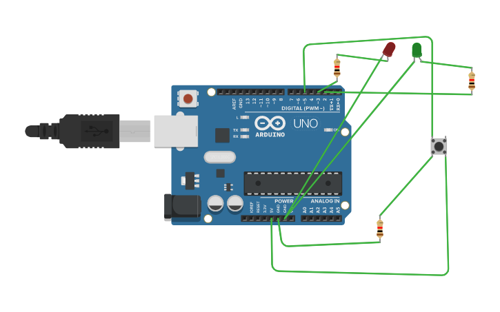 Circuit Design Blinking Led Hardware Delay Tinkercad
