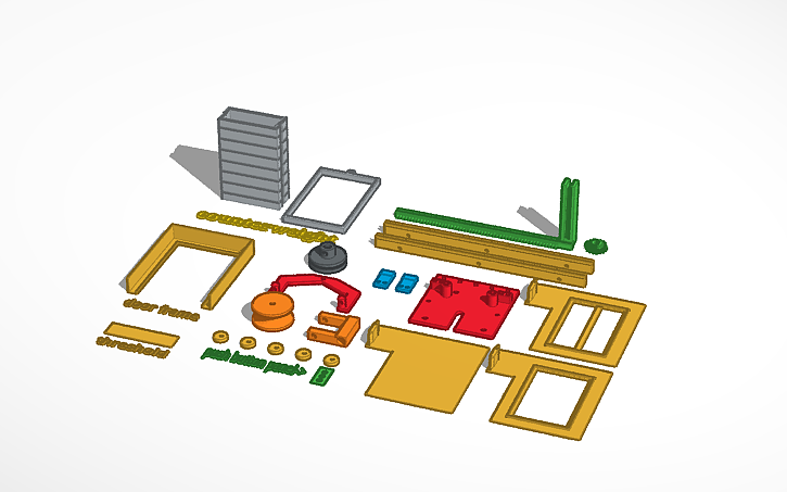 3D design Arduino Mega mini lift project onderdelen - Tinkercad