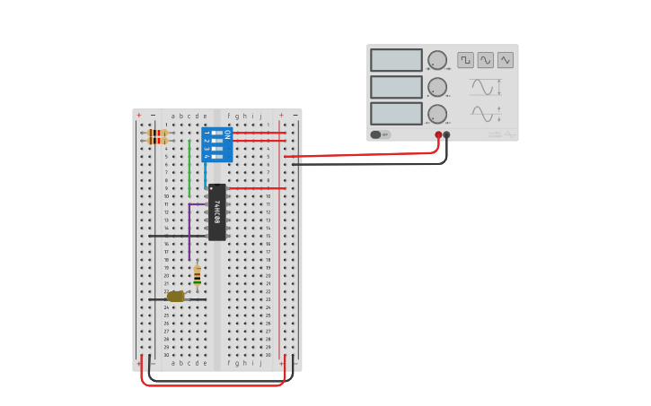 Circuit design Compuertas lógicas And Elaje Rudy 1ero "B" | Tinkercad