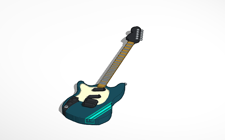 3D design kurt cobain guitar - Tinkercad