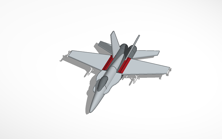 3D design F-18 (Based on Fighter Jet (F/A-18A) ) - Tinkercad