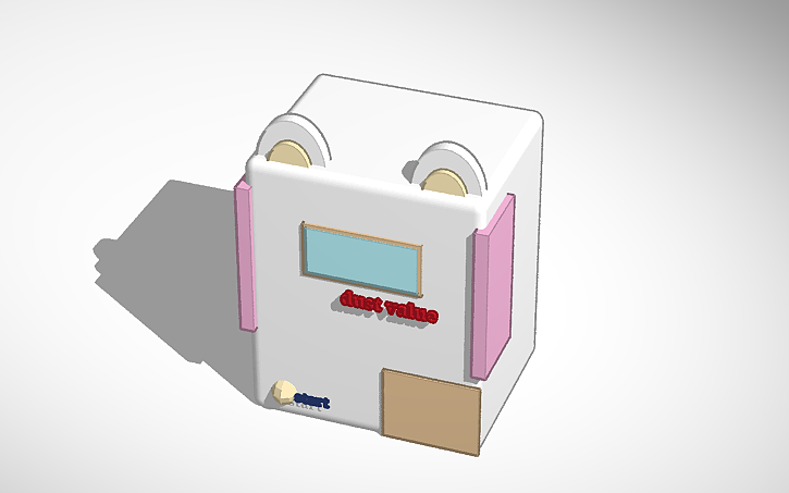 3D design vacuum cleaner robot - Tinkercad