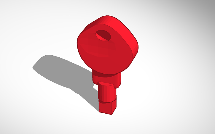3D design Toilet Paper Key 3up - Tinkercad