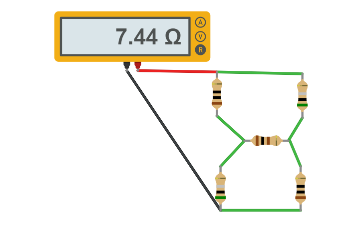 Circuit design Conversão Delta-estrela - Tinkercad