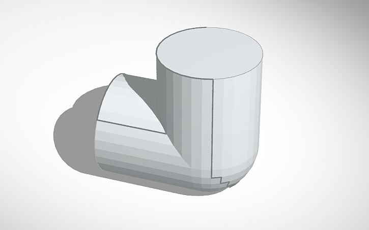 3D design 90 Degree Bend Pipe - Tinkercad