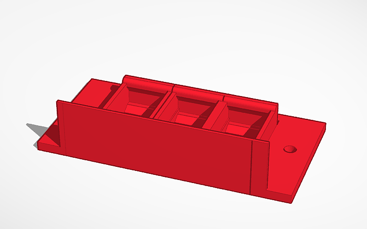 3D design Triple Keystone Mount for UCTRONICS Pi Rack Mount - Tinkercad