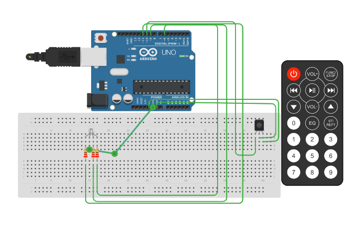 Circuit Design Ir Remote Led Control Tinkercad